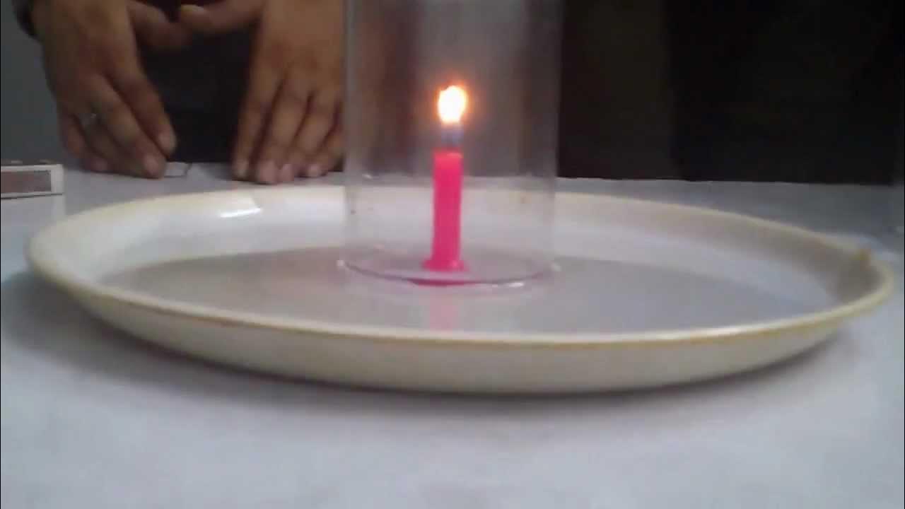 Glass and Candle Experiment - Air exerts pressure + Oxygen supports ...
