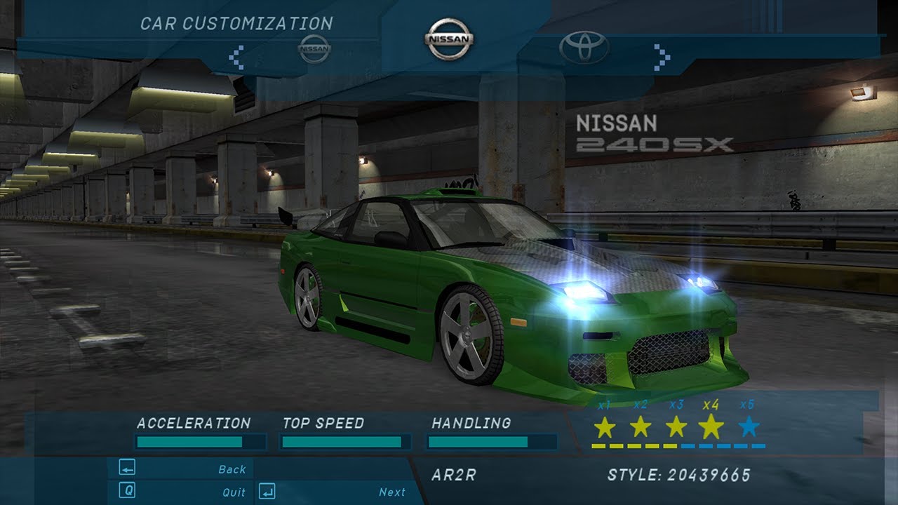 Need for Speed: Underground — Nissan 240SX (S13) (Lazio) - YouTube