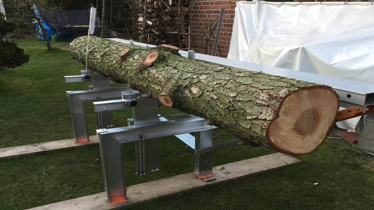 Logosol Farmer's Sawmill M8 40mm Bohlen sägen - YouTube