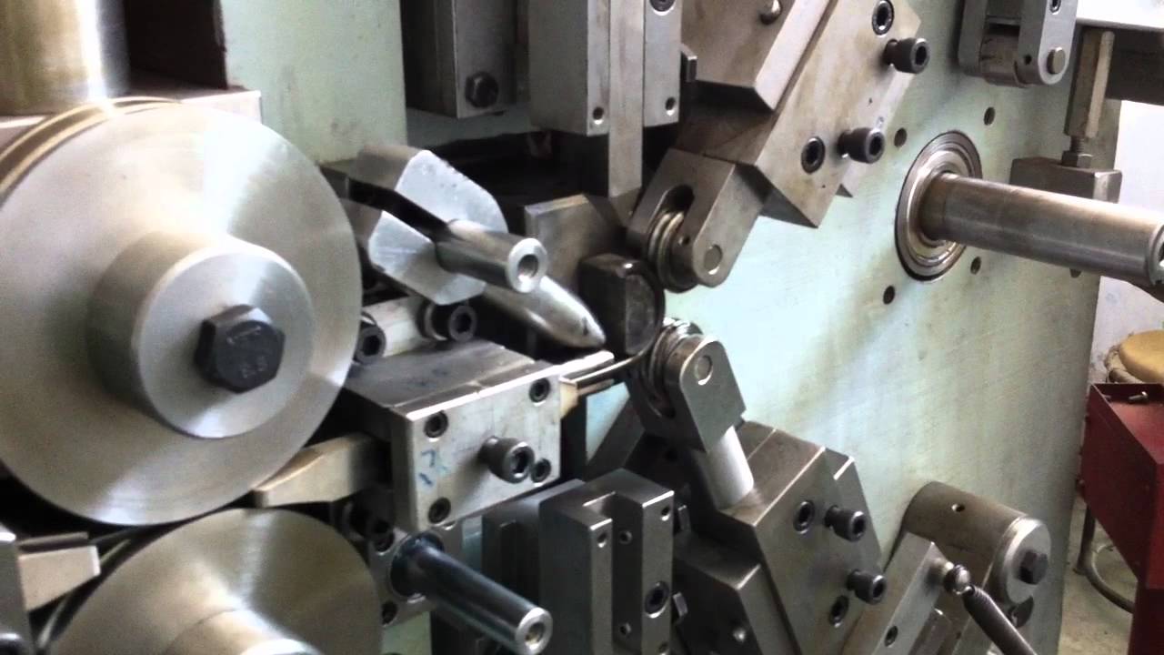 CNC SPRING COILING MACHINE - 2 AXIS FOR 6MM WIRE DIA. - YouTube