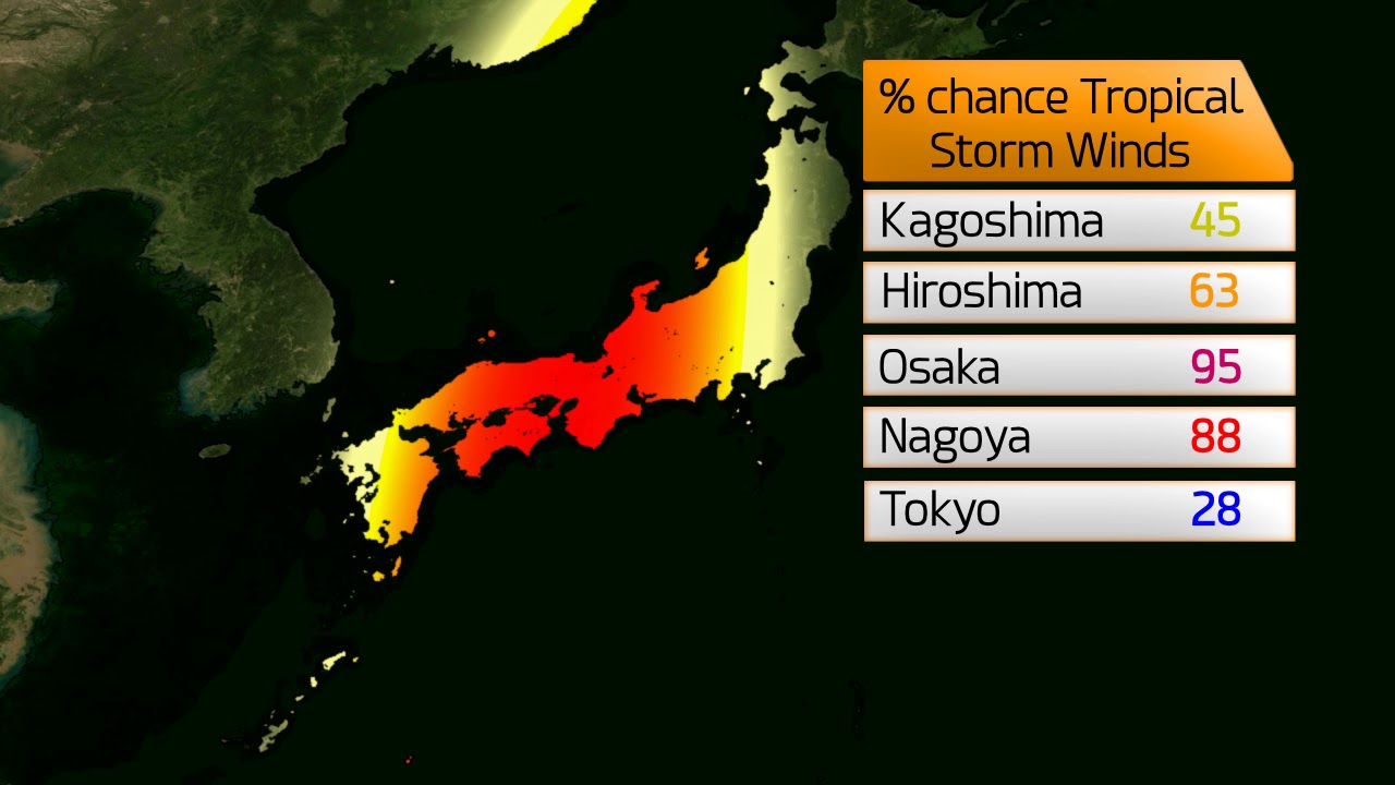 Typhoon Jebi approaches Japan - 11pm JST, Sept 3 2018 - YouTube