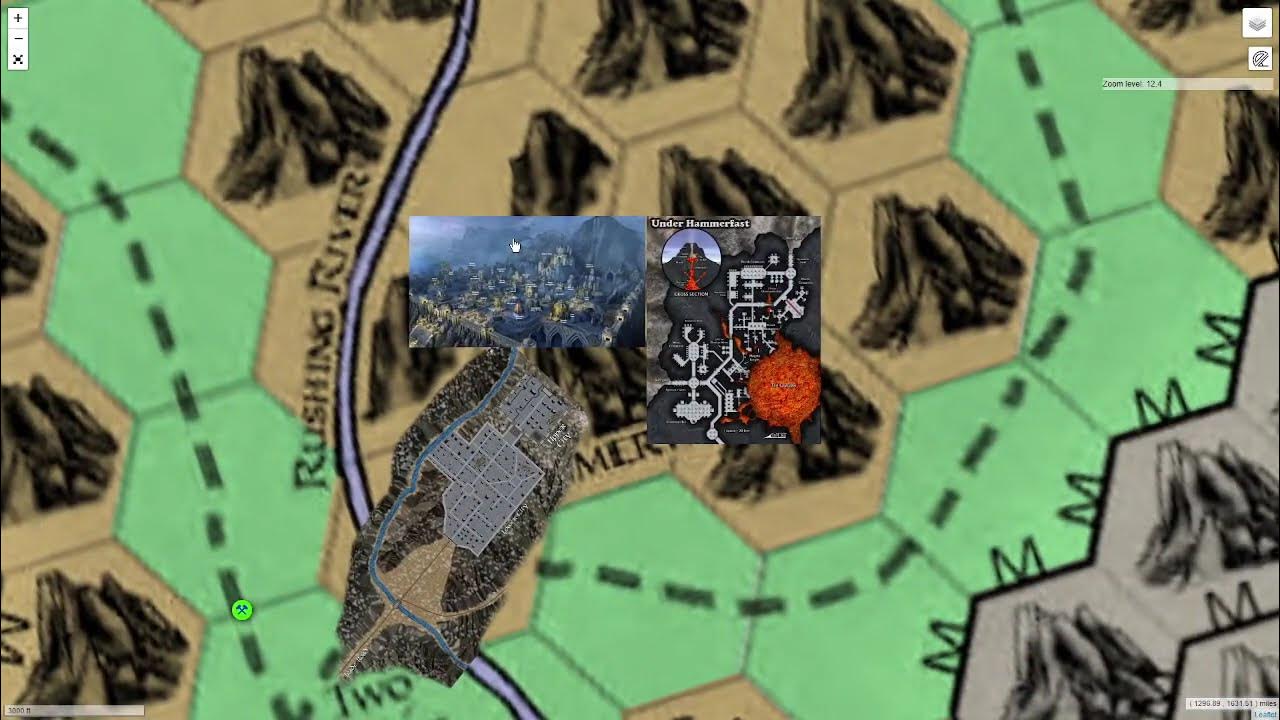 Zoomable D&D Faerun Campaign map using leaflet js. - YouTube