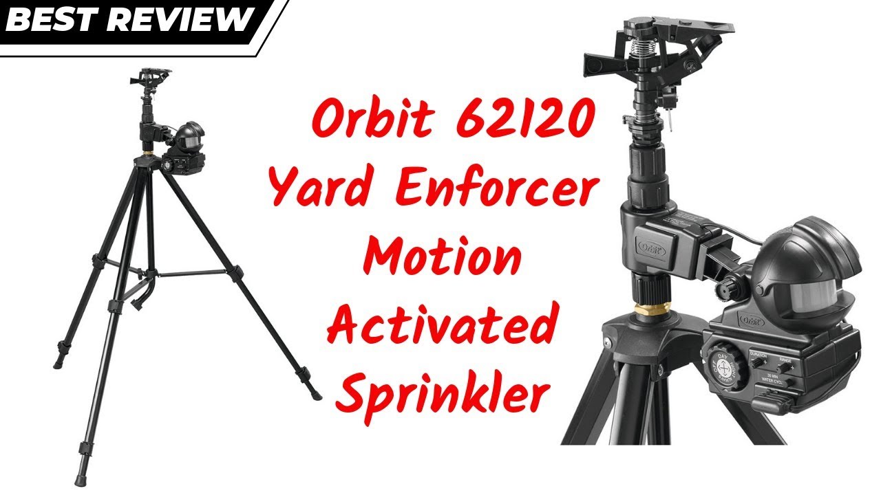 Orbit 62100 yard enforcer motion activated sprinkler Review - YouTube
