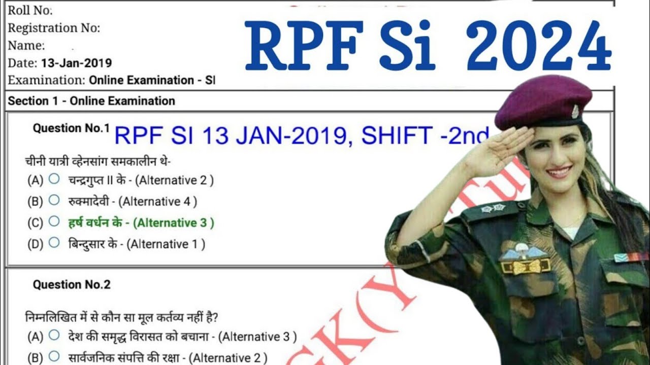 RPF SI CONSTABLE 2024|| RPF SI PREVIOUS YEAR QUESTIONS //RPF GK GS ...