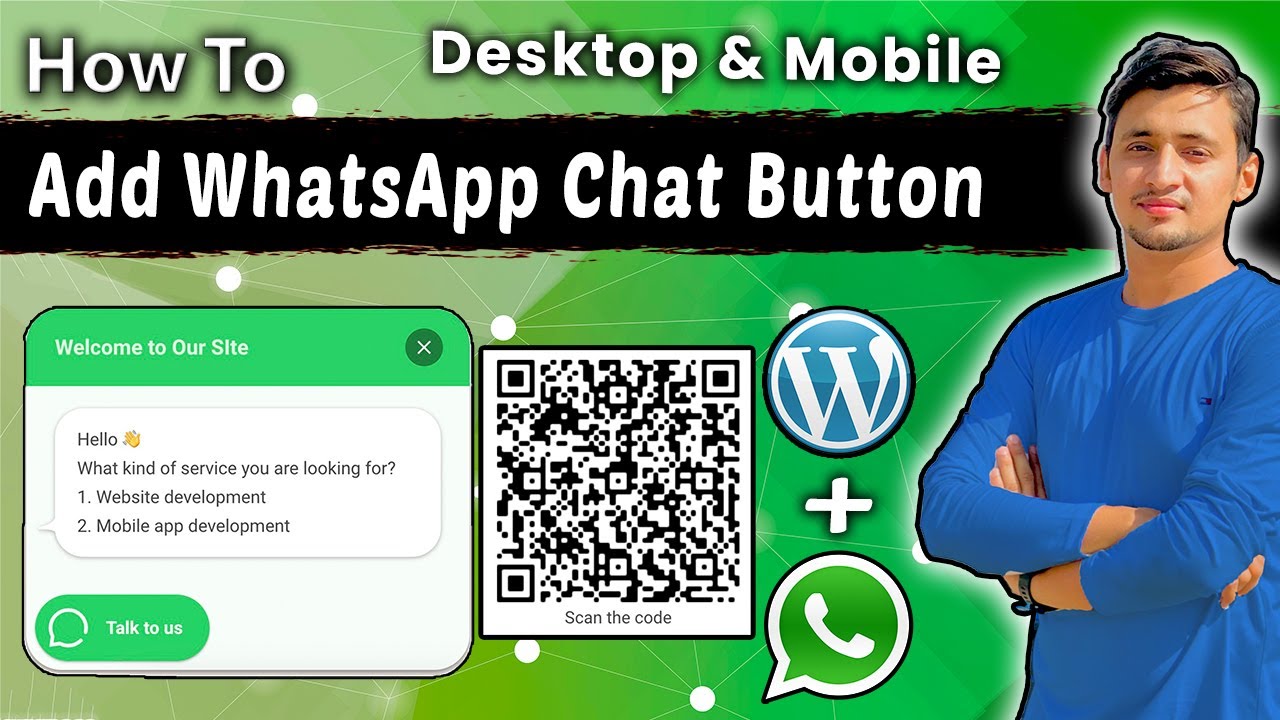 How to add WhatApp chat button in WordPress website | WhatsApp free ...