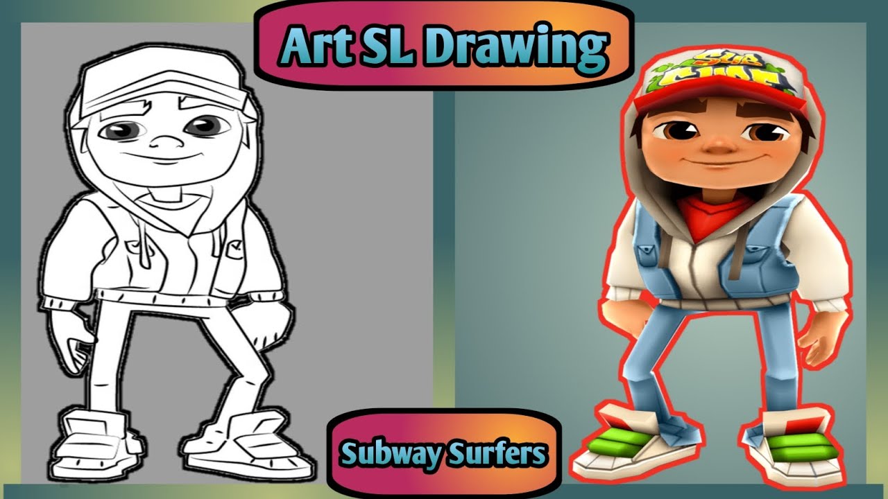 subway surfets drawing jake easy step by step #shortshow to draw ...
