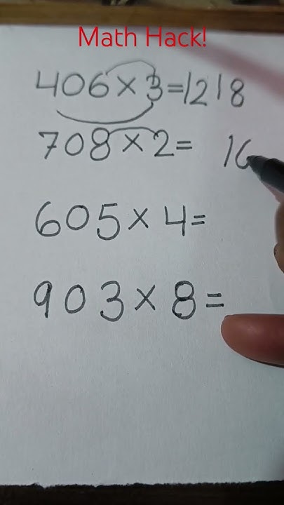 Math Hack!/ Multiplication trick by treckipoonam#shortfeed #sub #math#youtubeshorts - YouTube