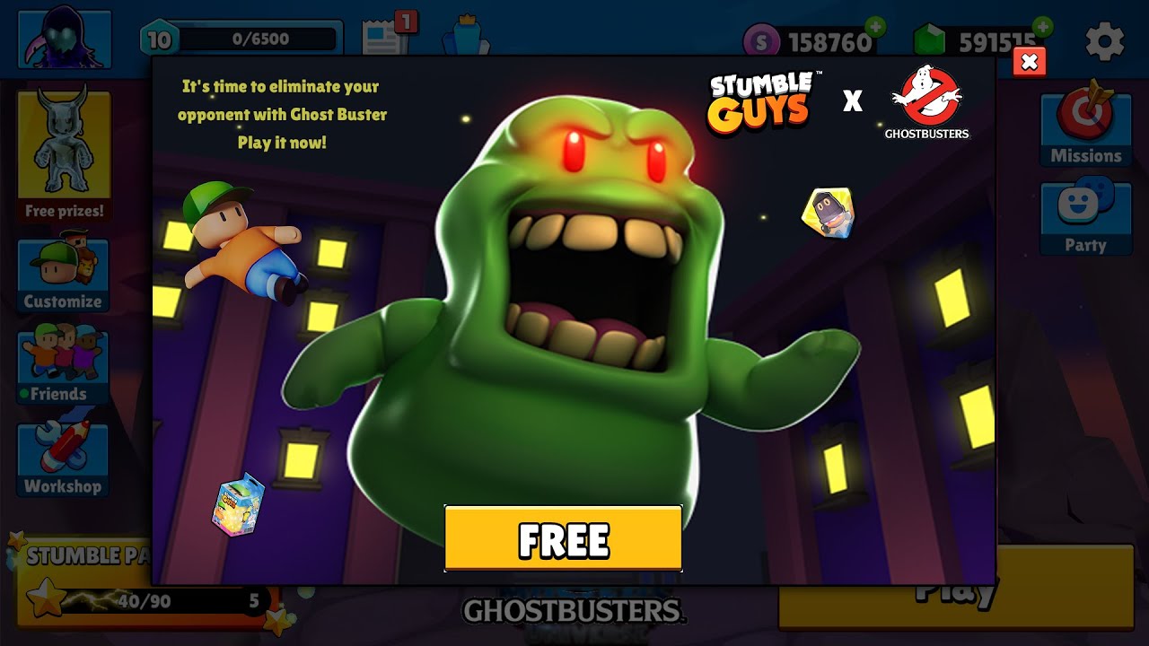 FREE GIFT! - ALL *NEW* GHOSTBUSTER EVENTS & PRIZES | STUMBLE GUYS - YouTube