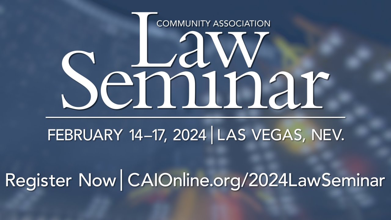 Case Law at the 2024 Community Association Law Seminar - YouTube