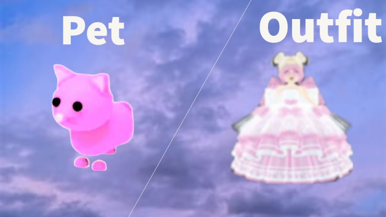 Making adopt me pets into Royale High outfits - YouTube