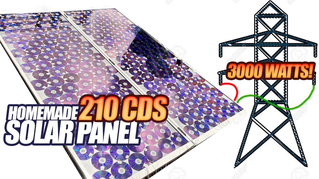 I Turn CD / DVD into a Powerful 3000w Photovoltaic Solar Panel - YouTube