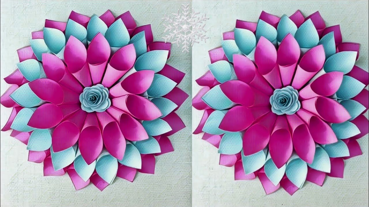 Easy Paper flower craft || Aasani Se Paper flower Banay ||Anisha craft ...