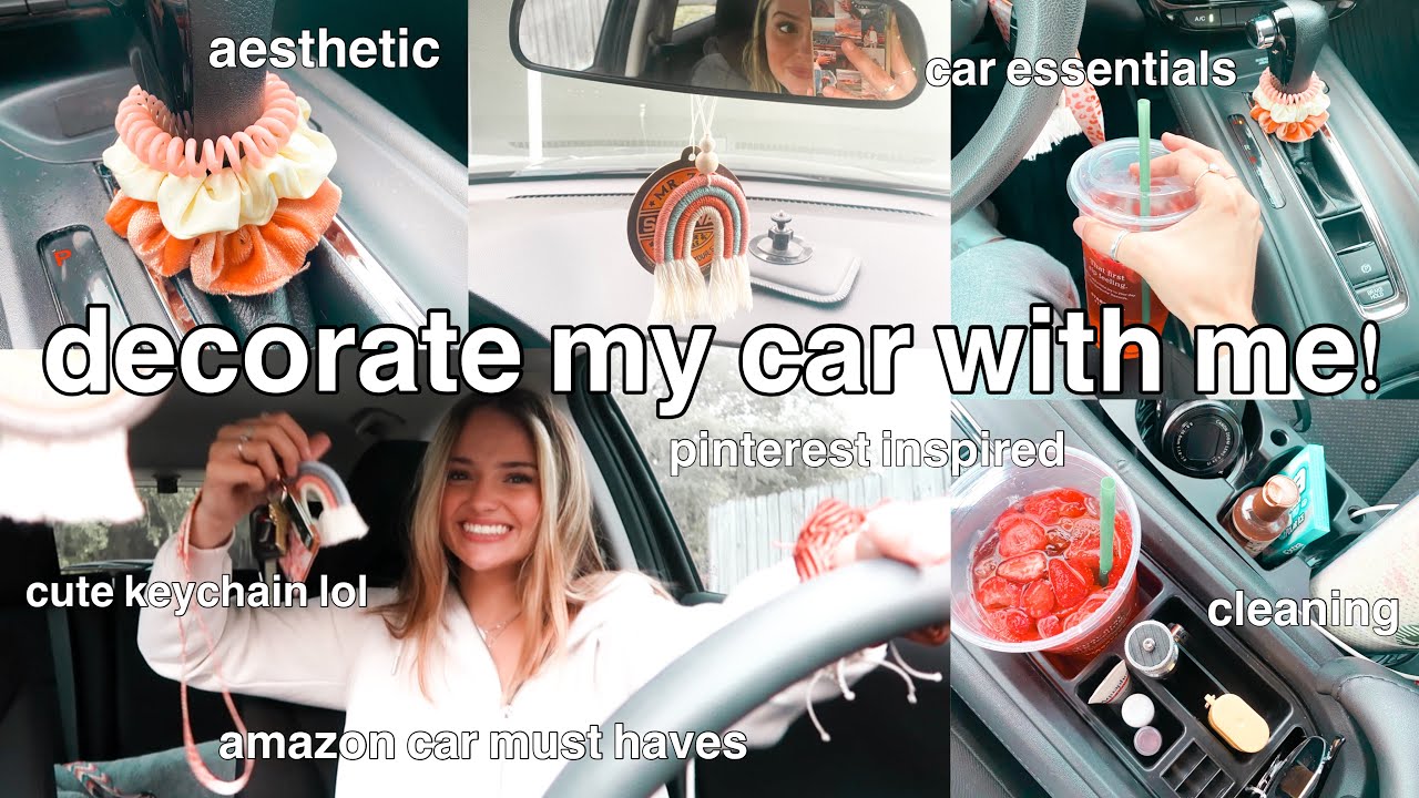 DECORATE MY CAR WITH ME | cleaning, organizing, + car tour! *pinterest ...
