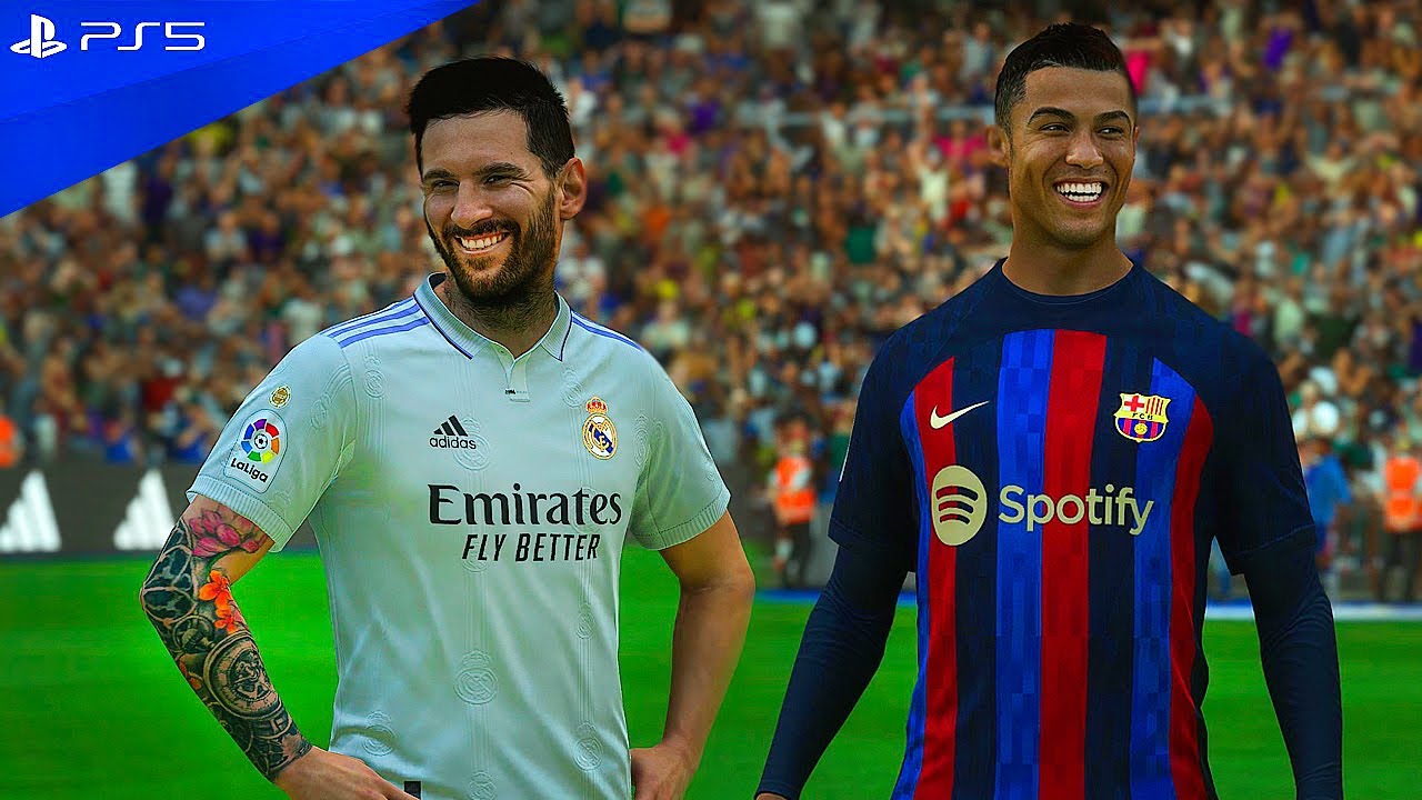 😱 CRISTIANO hace el SIUU en el Bernabéu vestido del BARCELONA vs MESSI ...