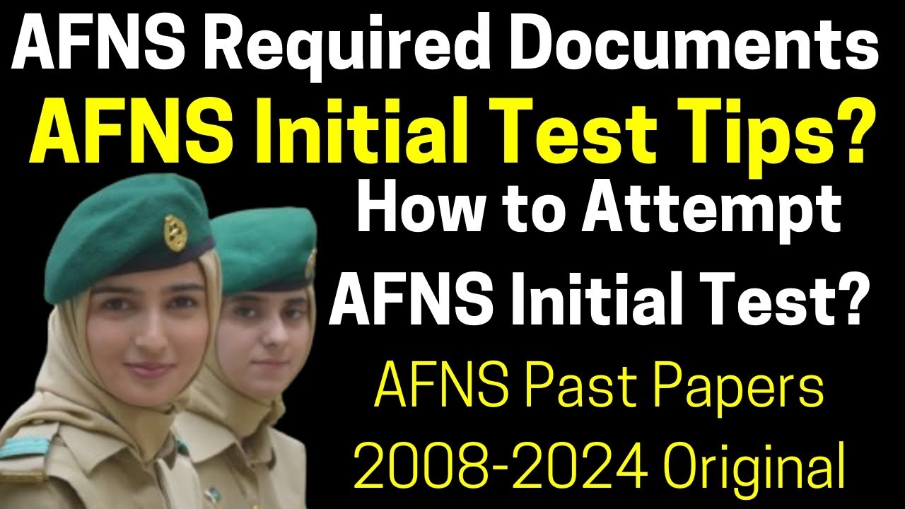 AFNS Initial Test MCQs/AFNS Past Papers/AFNS Initial Test Preparation ...