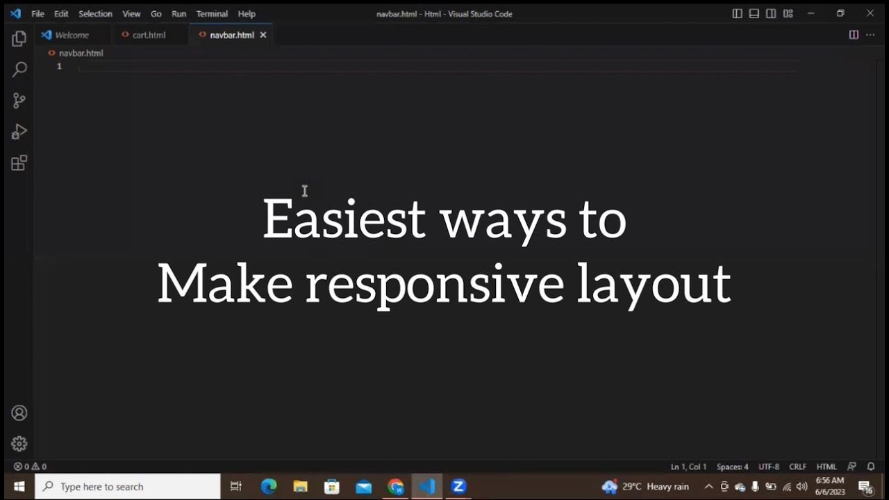 how to create responsive web page or layout - YouTube