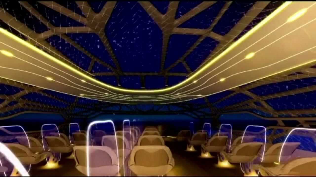 Airbus unveils transparent plane - YouTube