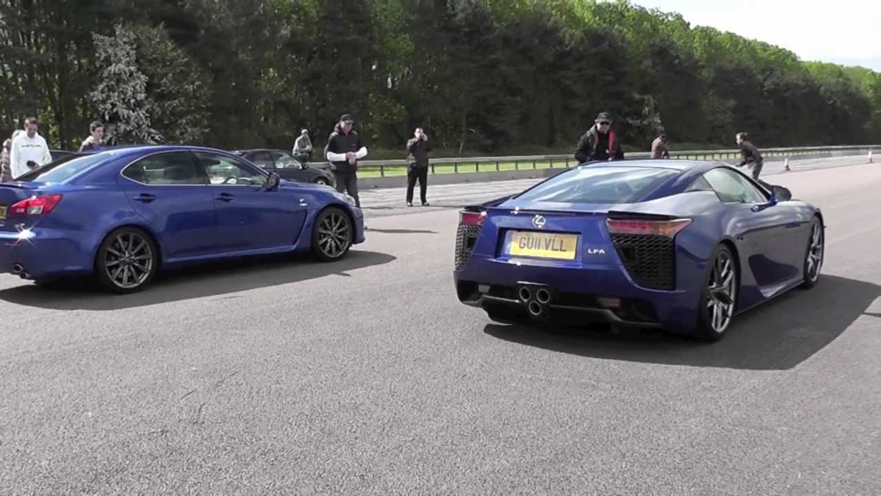 Lexus LFA vs Lexus IS-F - YouTube