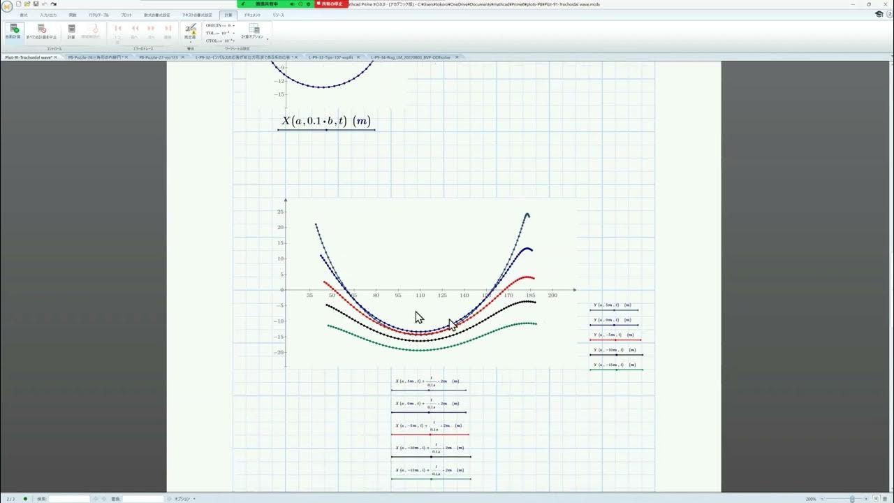 Mathcad P9-Plot-91 (Trochoidal wave.) - YouTube