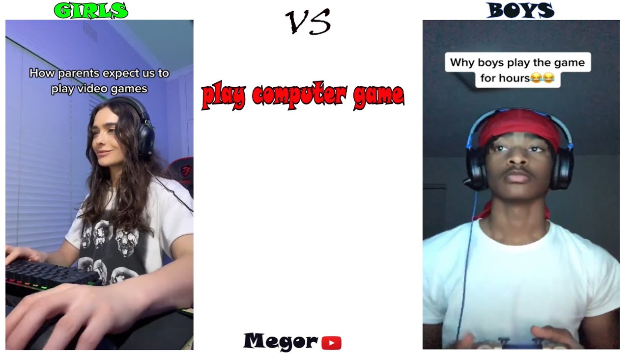 How Girls play computer game VS How Boys play computer game - YouTube