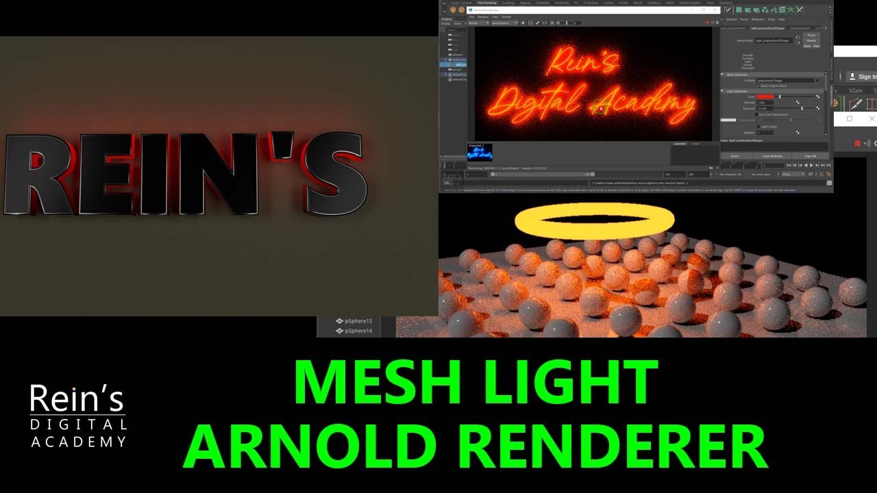 Mesh Light in Arnold Renderer | Maya Lighting Tutorial for Beginners ...