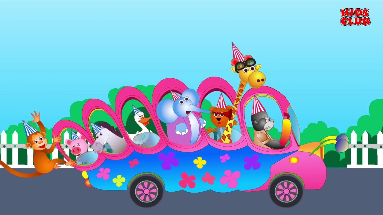 Wheels On The Bus - Animal Sounds Nursery Rhymes For Children I ...