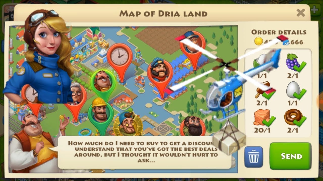 Township Level 61 - SENDING 16 HELICOPTER ORDERS IN A ROW - YouTube