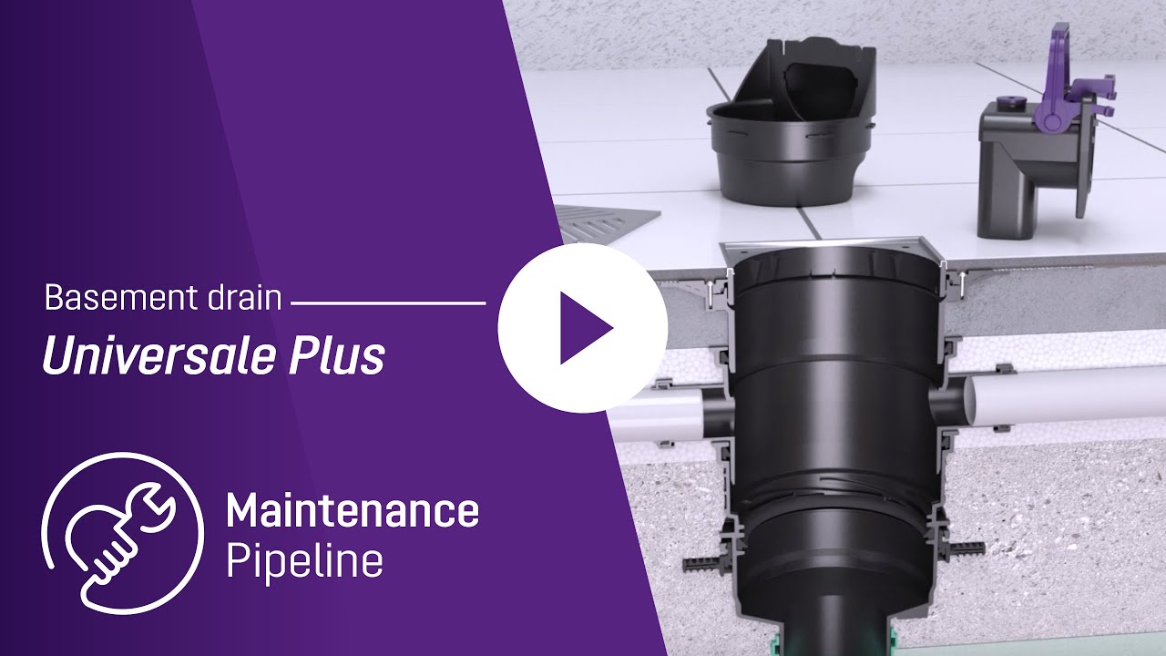 Maintenance video – Basement drain KESSEL Universale Plus pipeline ...