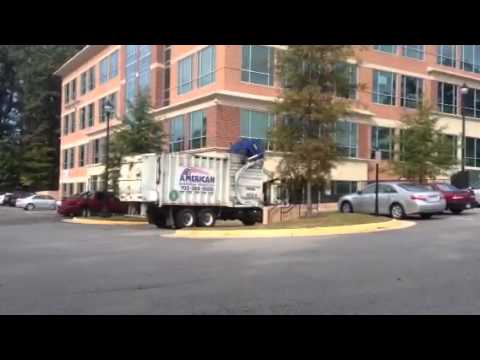 American Disposal Pak-Mor Front Loader - YouTube