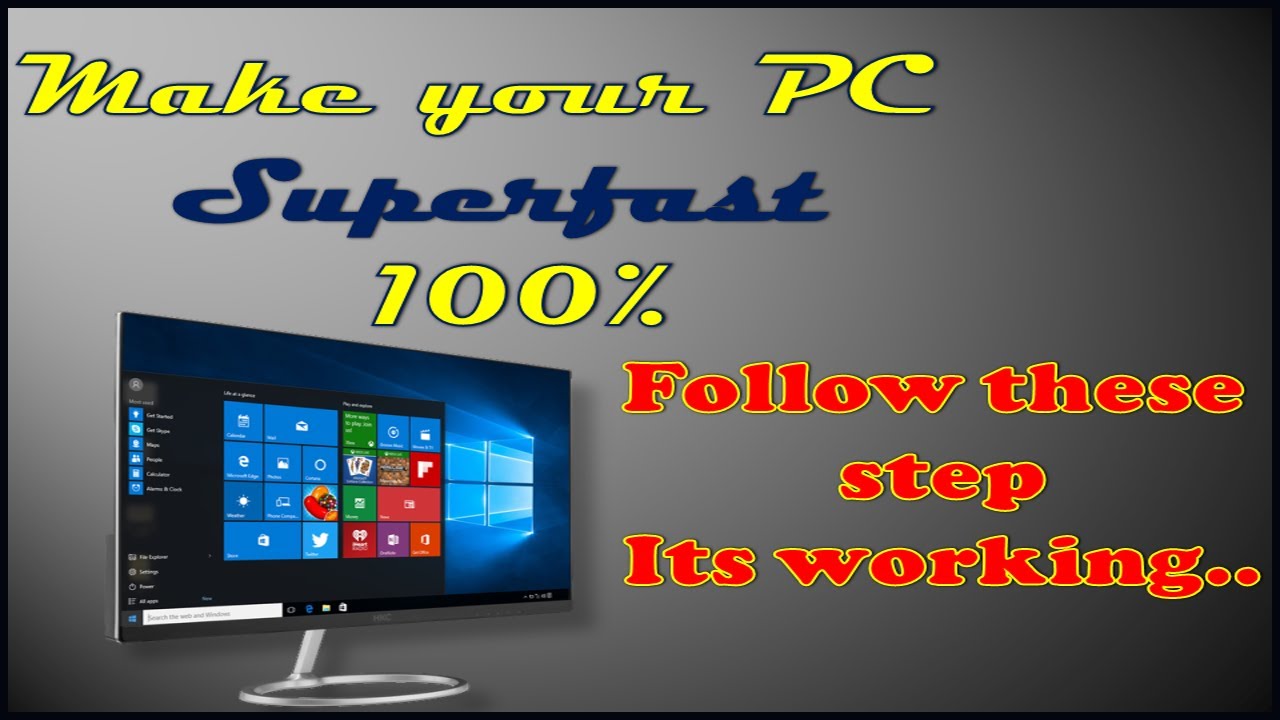 Make your Computer & laptop faster.Follow the 11 Steps To Increase Your ...