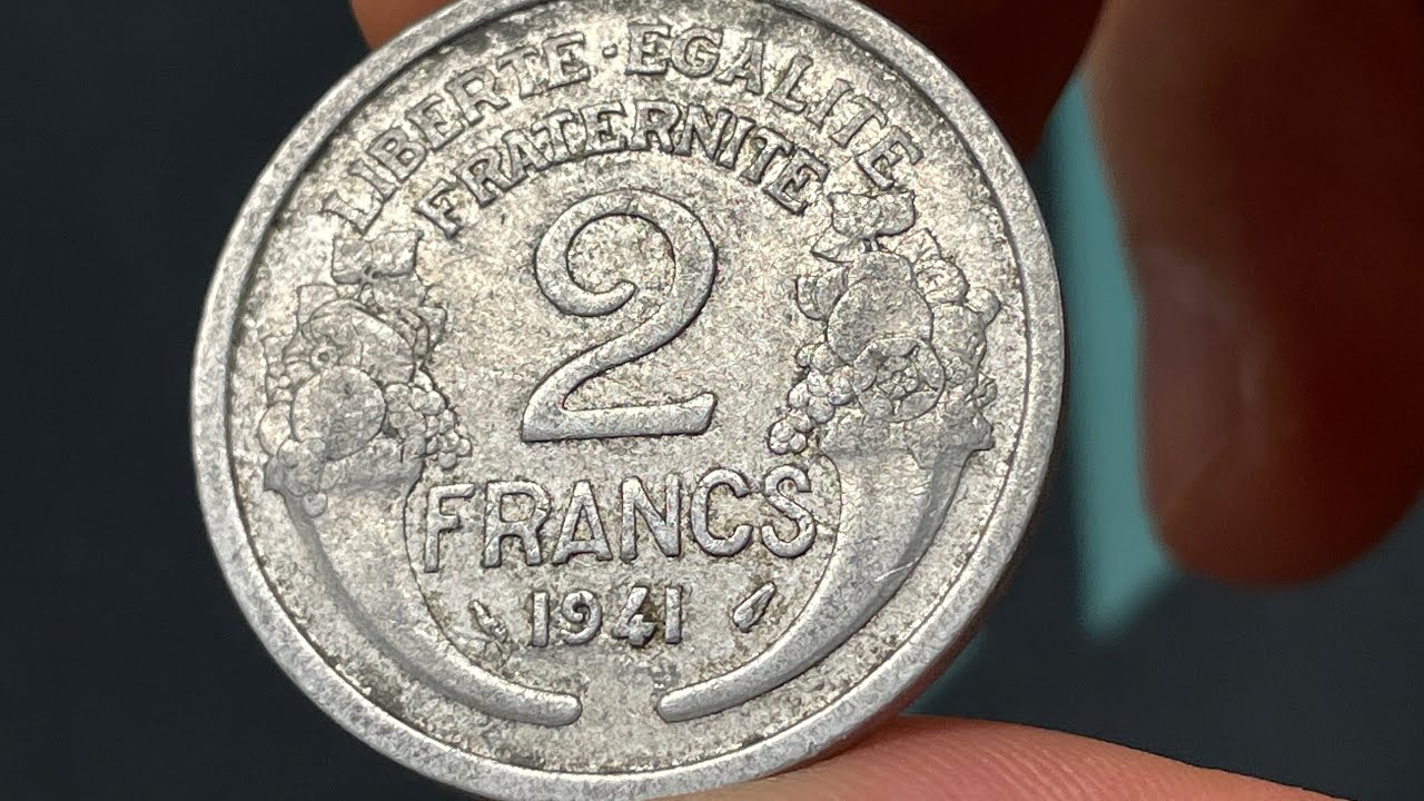 1941 France 2 Francs Coin • Values, Information, Mintage, History, and ...