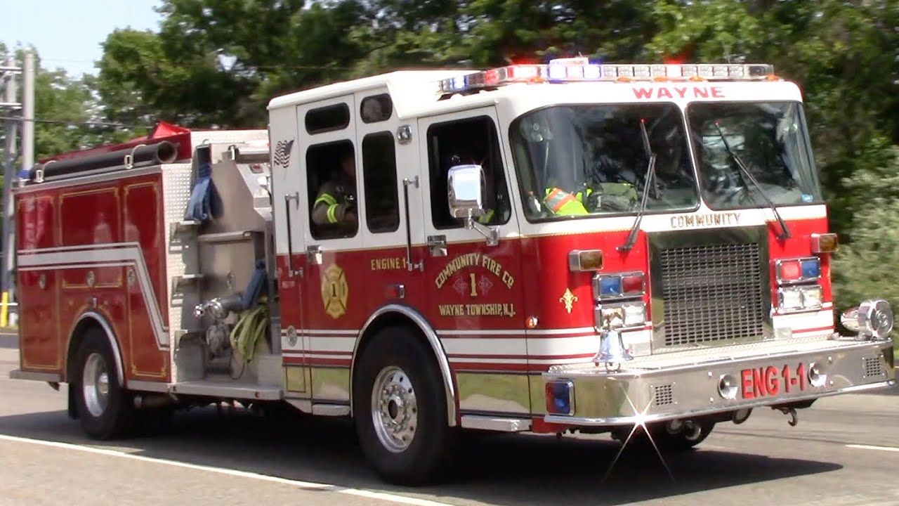 Wayne Fire Department Engine 1-1 Responding 6-26-18 - YouTube