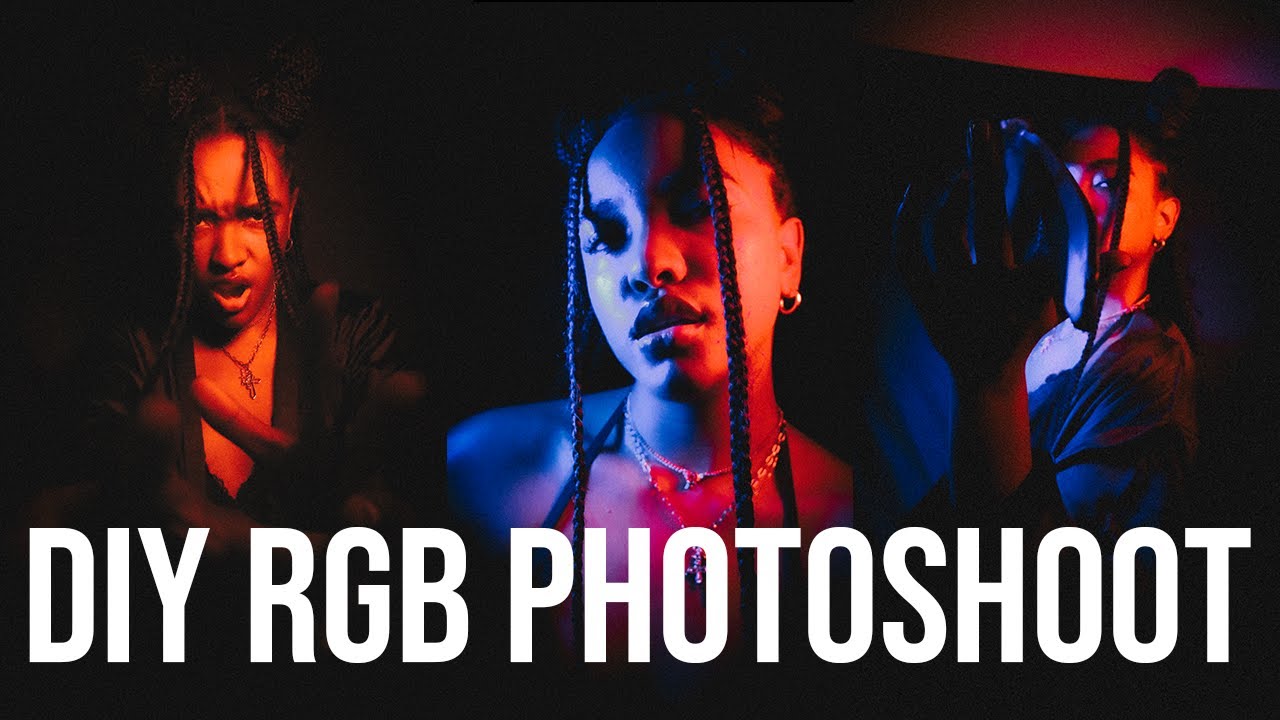DIY COLORED LIGHTING PHOTOSHOOT | RGB LIGHTING SET UPS! - YouTube