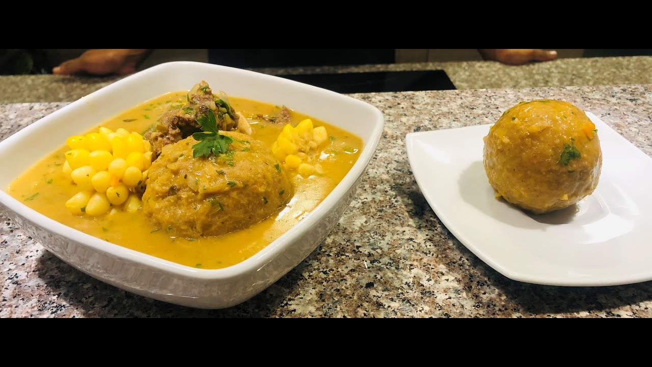 Delicia Ecuatoriana (Caldo de Bola de Verde) - YouTube