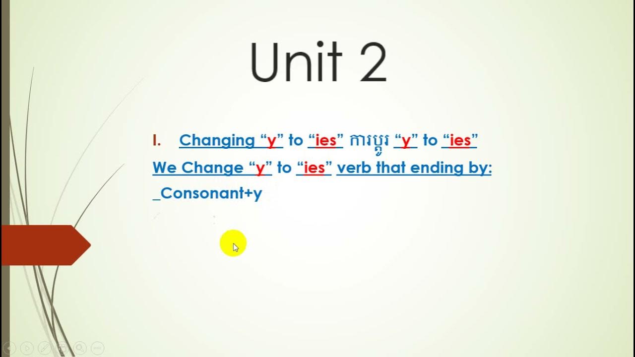 មេរៀនទី១៤៖ Changing “y” to “ies” ការប្តូរ “y” to “ies” - YouTube