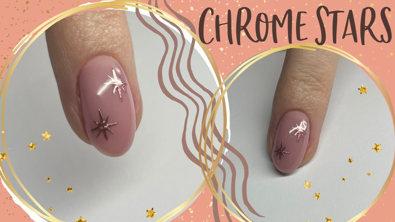 Chrome Stars, learn how to chrome your designs, perfect for Christmas nail art!! - YouTube