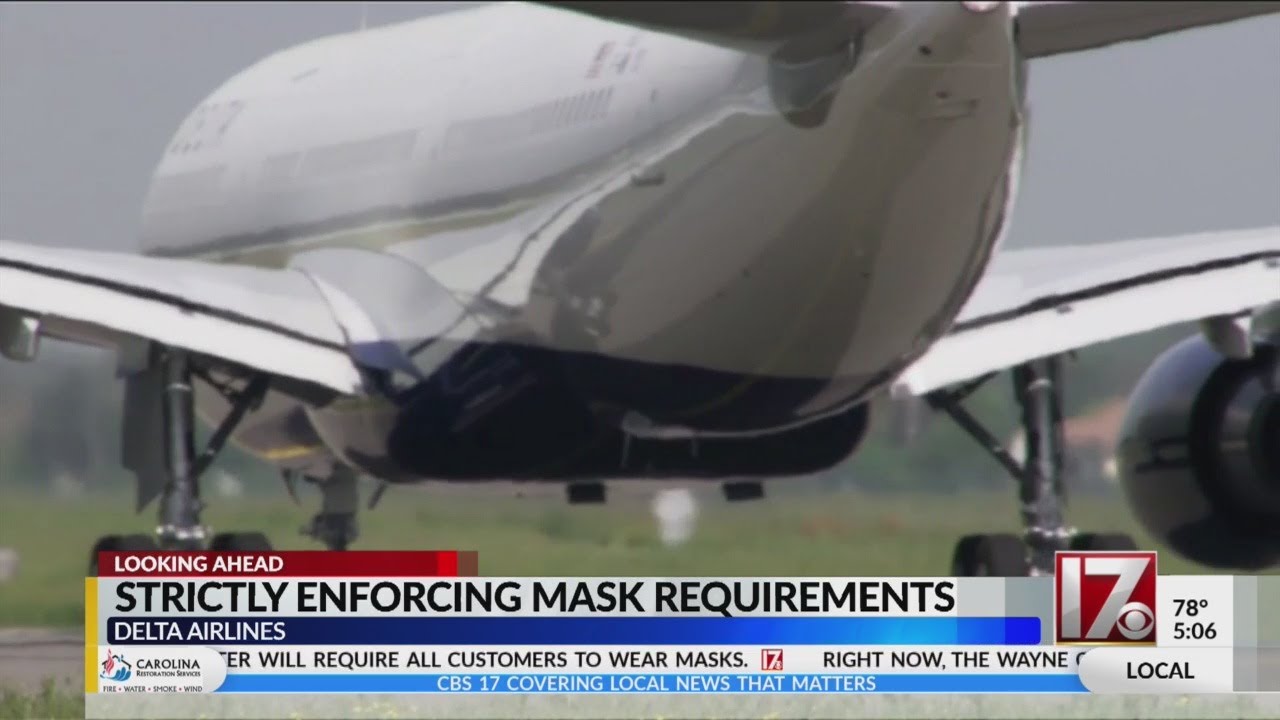 Delta Airlines strictly enforcing mask requirements - YouTube