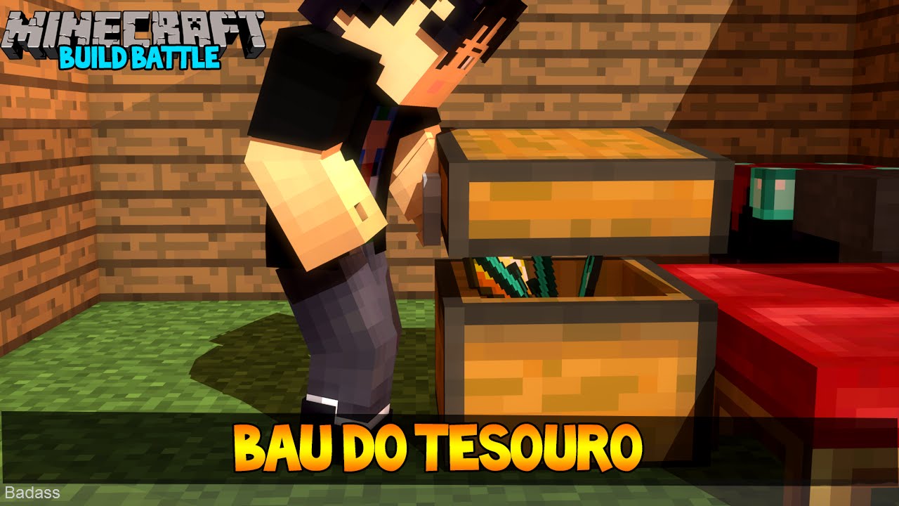Minecraft - BUILD BATTLE - Baú do TESOURO! - YouTube