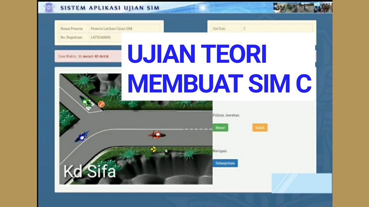 Ujian Teori Membuat Sim C Langsung Lulus - YouTube