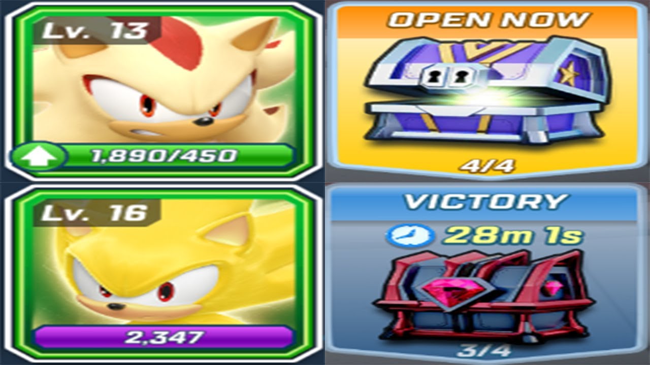 Sonic Forces - Super Shadow vs Super Sonic - Open Platinum Chest, Collect and Challenger Chest ...