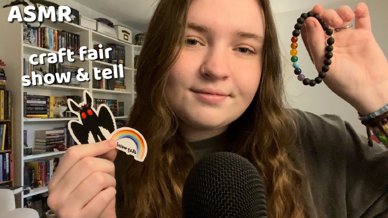 ASMR Craft Fair Show and Tell (close whispers & over explaining objects ...