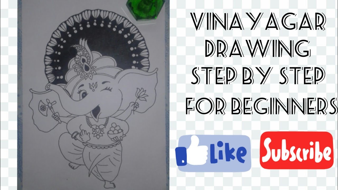 How to Draw Vinayagar Art / Simple Drawing #trending #design #art # ...