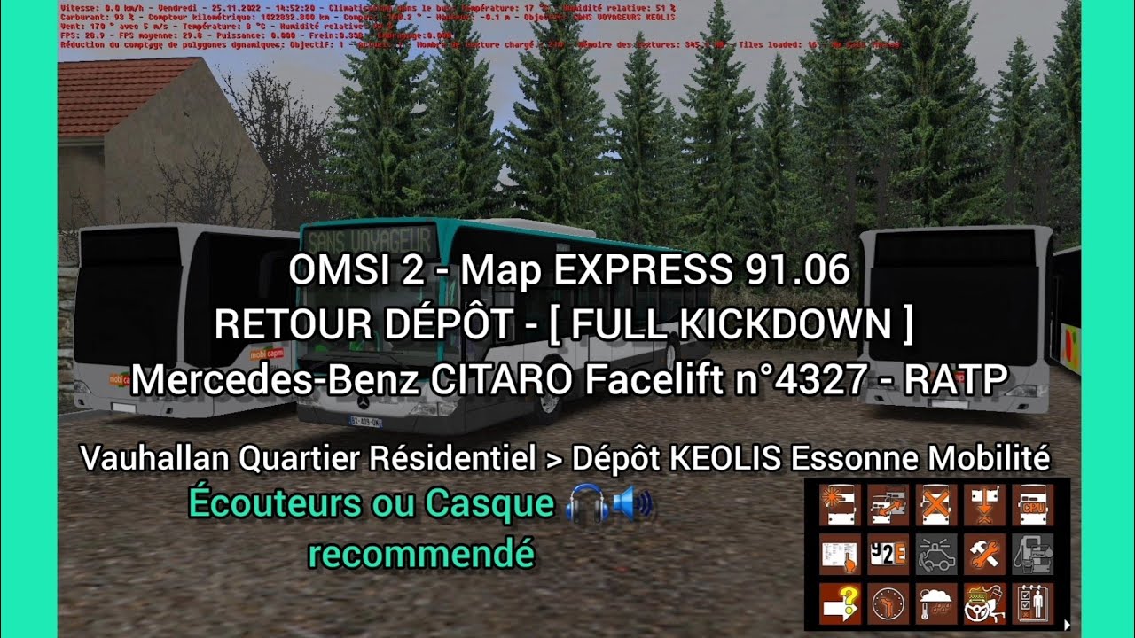 OMSI 2: Mercedes-Benz CITARO Facelift RATP n°4327 - [ FULL KICKDOWN ...