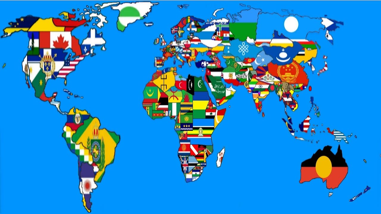 Alternate flag map of the World 🗺️ - YouTube