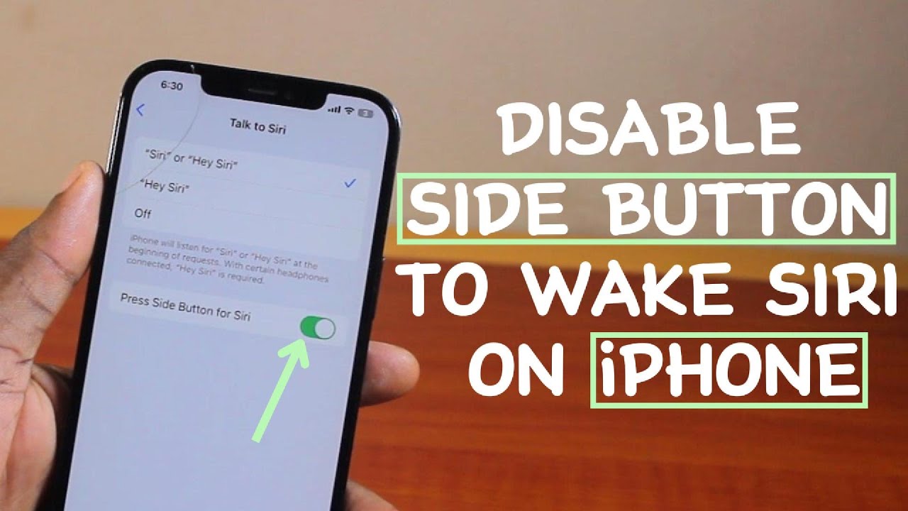 How to Disable Side Button to Wake Siri on iPhone - YouTube