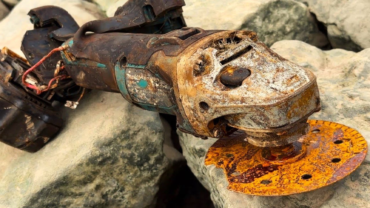 RESTORATION Destroyed Angle Grinder || Restore MAKITA JAPAN electric ...