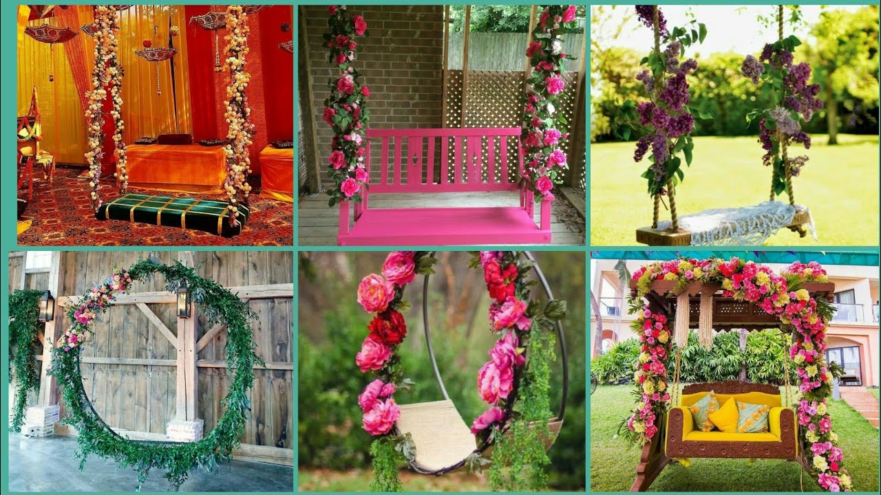Beautiful swing flower decore ideas for home decoration - YouTube