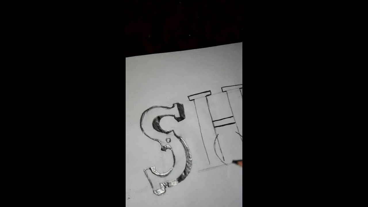 طريقه رسم حروف sh بشكل زخرفي مختلف وجميل how to draw sh letters in a ...