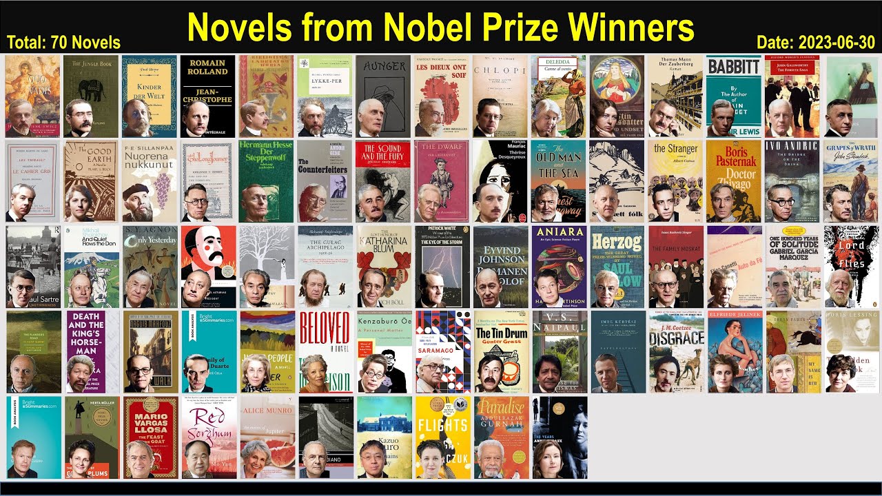 70 Novels From Nobel Prize In Literature - YouTube