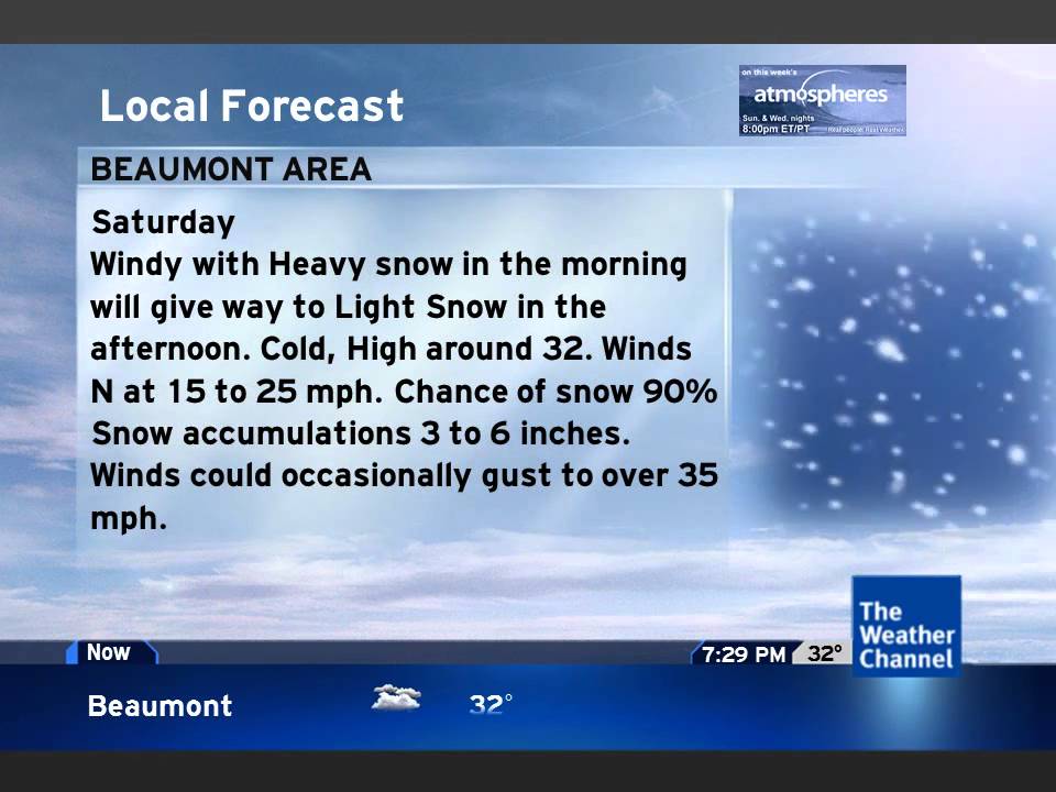 Intellistar Snowstorm Beaumont,TX - YouTube